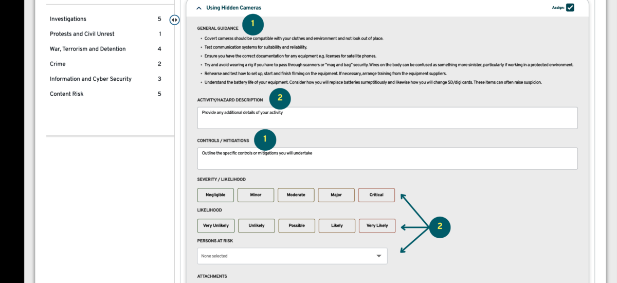 Creating a Risk Assessment - Riskpal - The Online Risk Assessment Platform